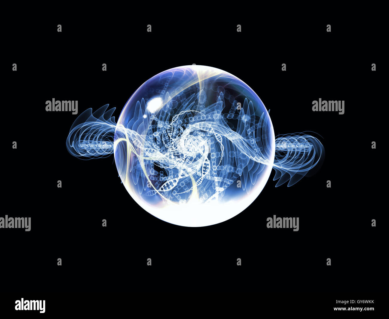 Virtual Wave Particle Stock Photo - Alamy