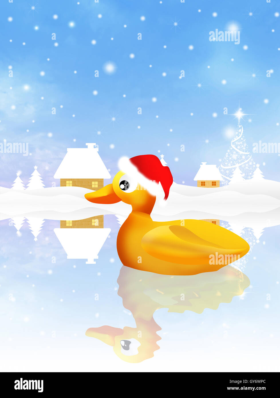 Duck at Christmas Stock Photo - Alamy