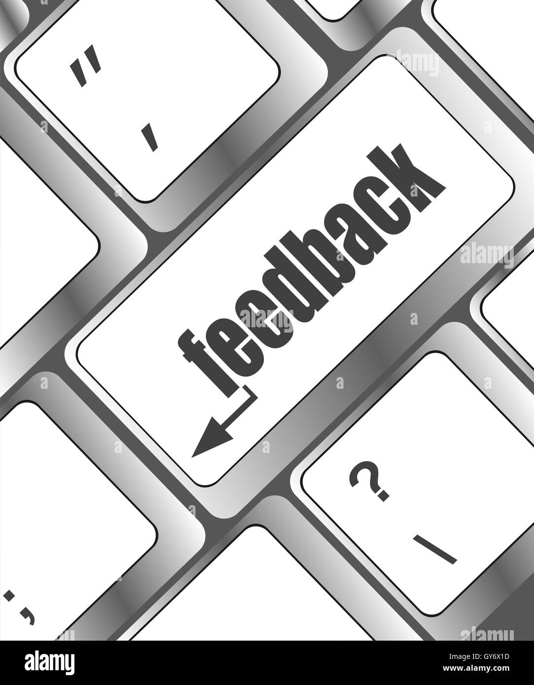 Feedback icon on white Black and White Stock Photos & Images - Alamy