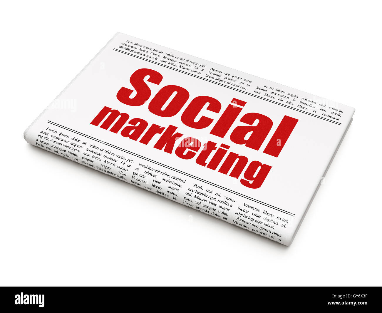 Marketing news concept: newspaper headline Social Marketing Stock Photo ...