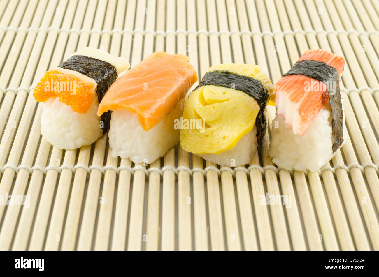 fresh sushi traditional japanese food Stock Photo - Alamy
