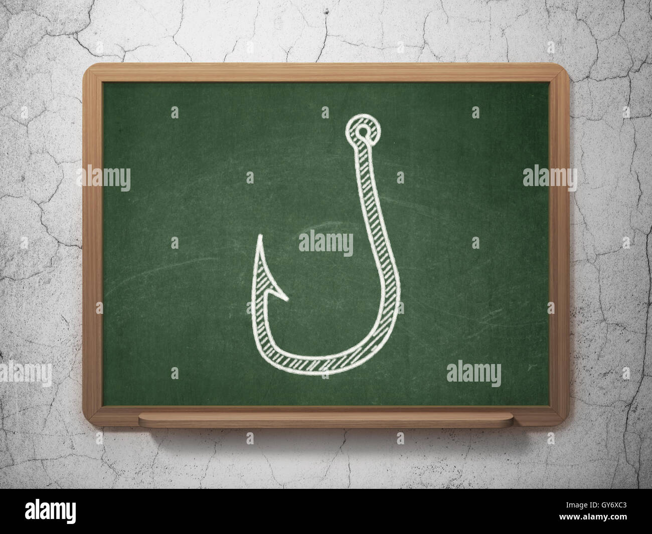Privacy concept: Fishing Hook on chalkboard background Stock Photo - Alamy