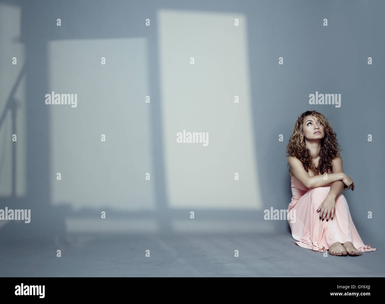 Woman and shadow Stock Photo - Alamy