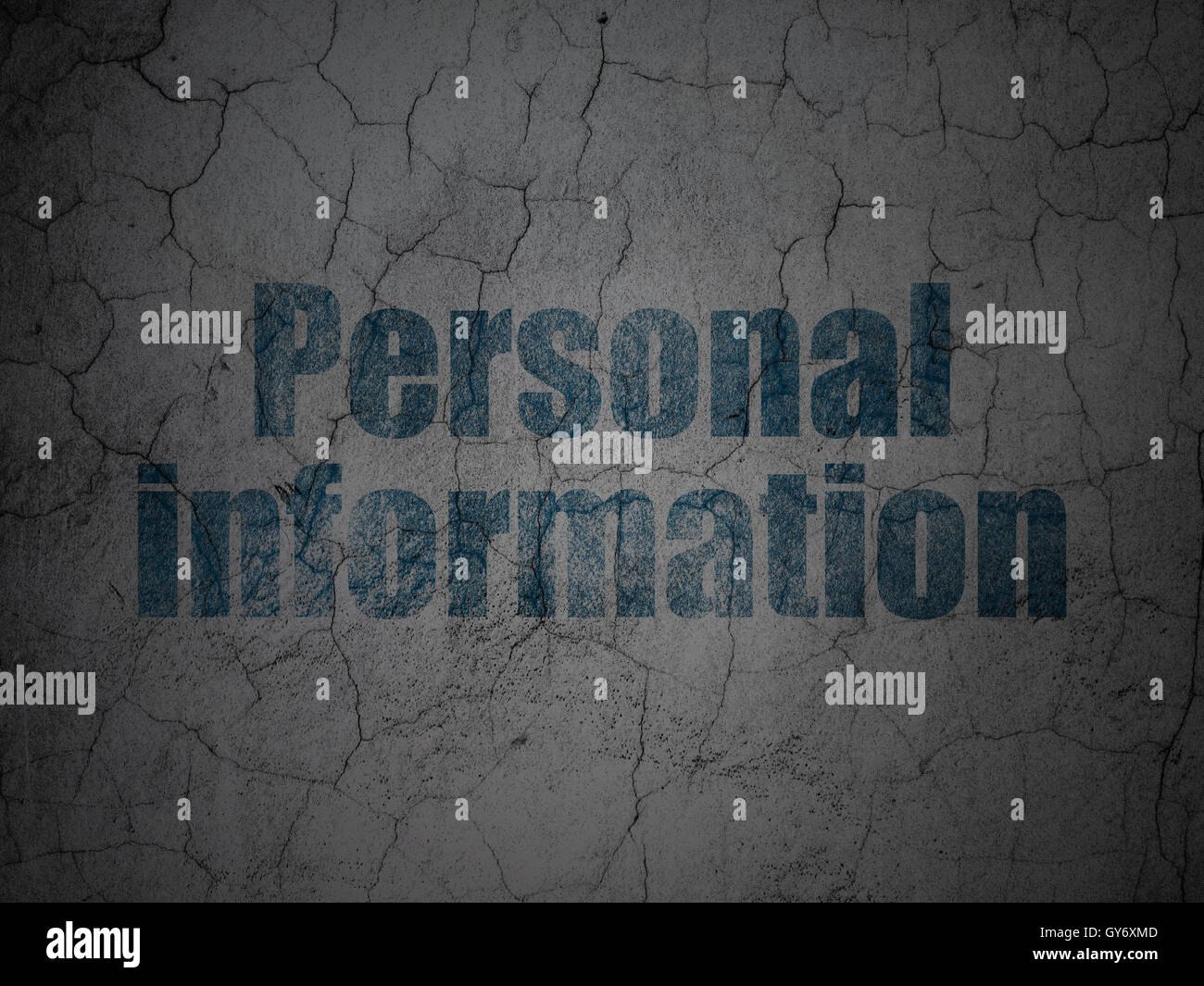Safety concept: Personal Information on grunge wall background Stock ...