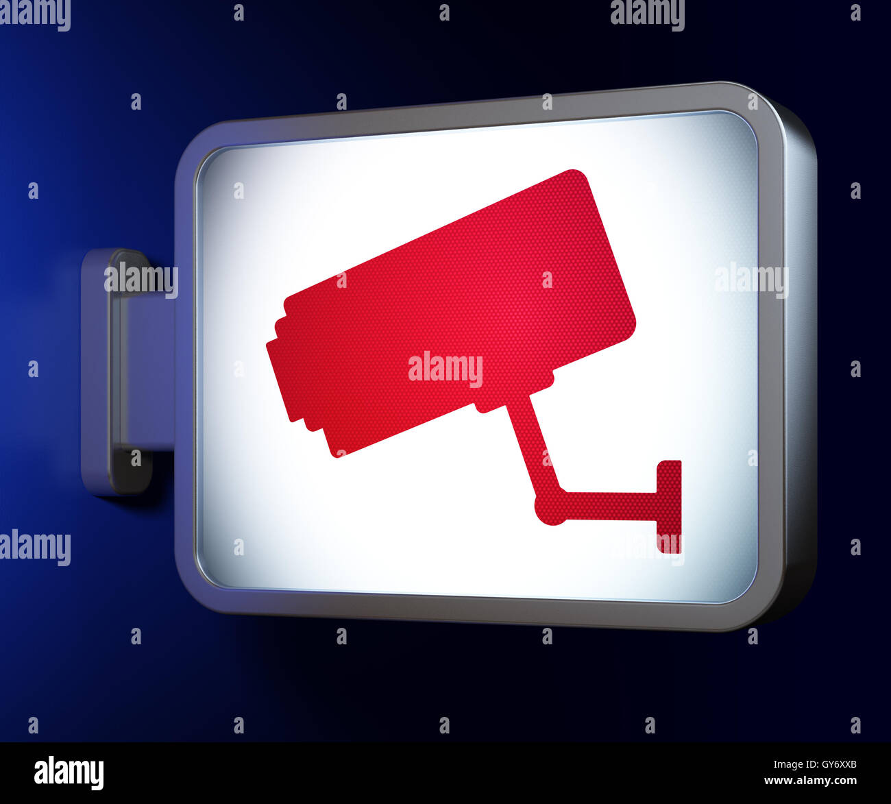 Safety concept: Cctv Camera on billboard background Stock Photo - Alamy