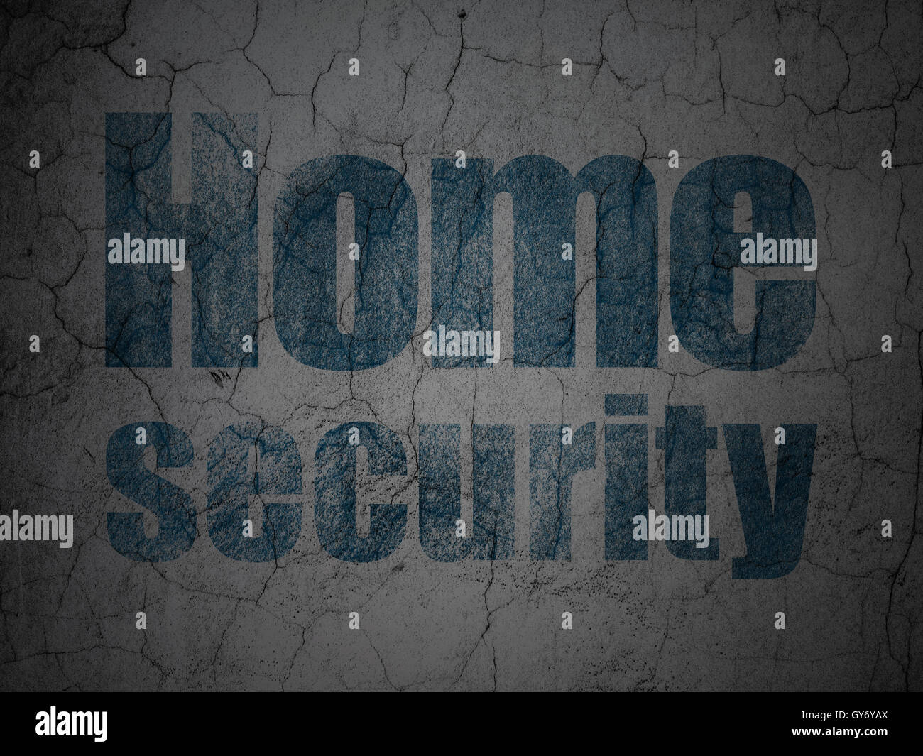 Protection concept: Home Security on grunge wall background Stock Photo ...