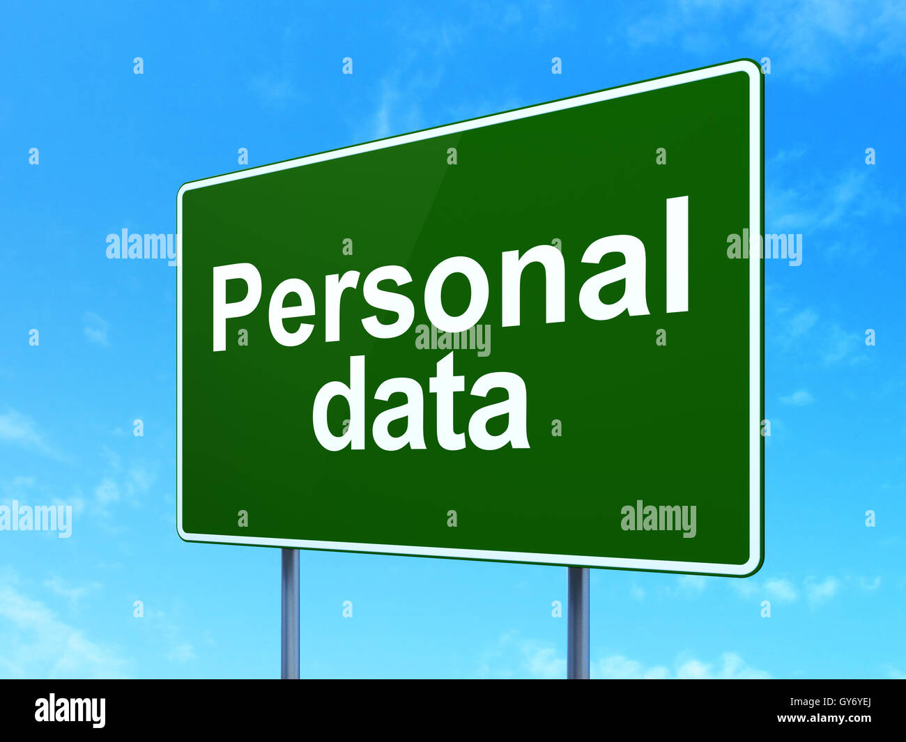 Information concept: Personal Data on road sign background Stock Photo ...
