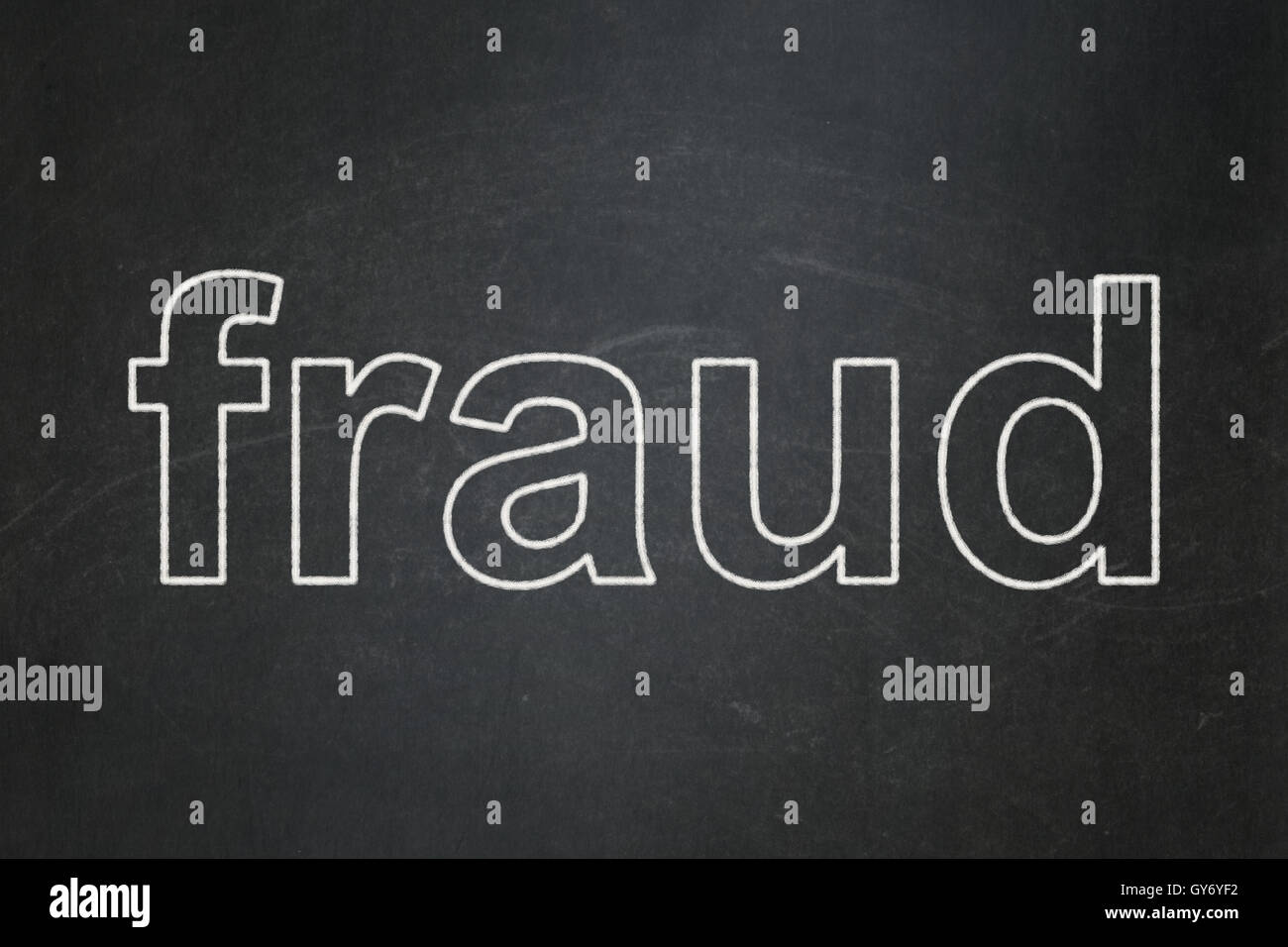 Protection concept: Fraud on chalkboard background Stock Photo - Alamy