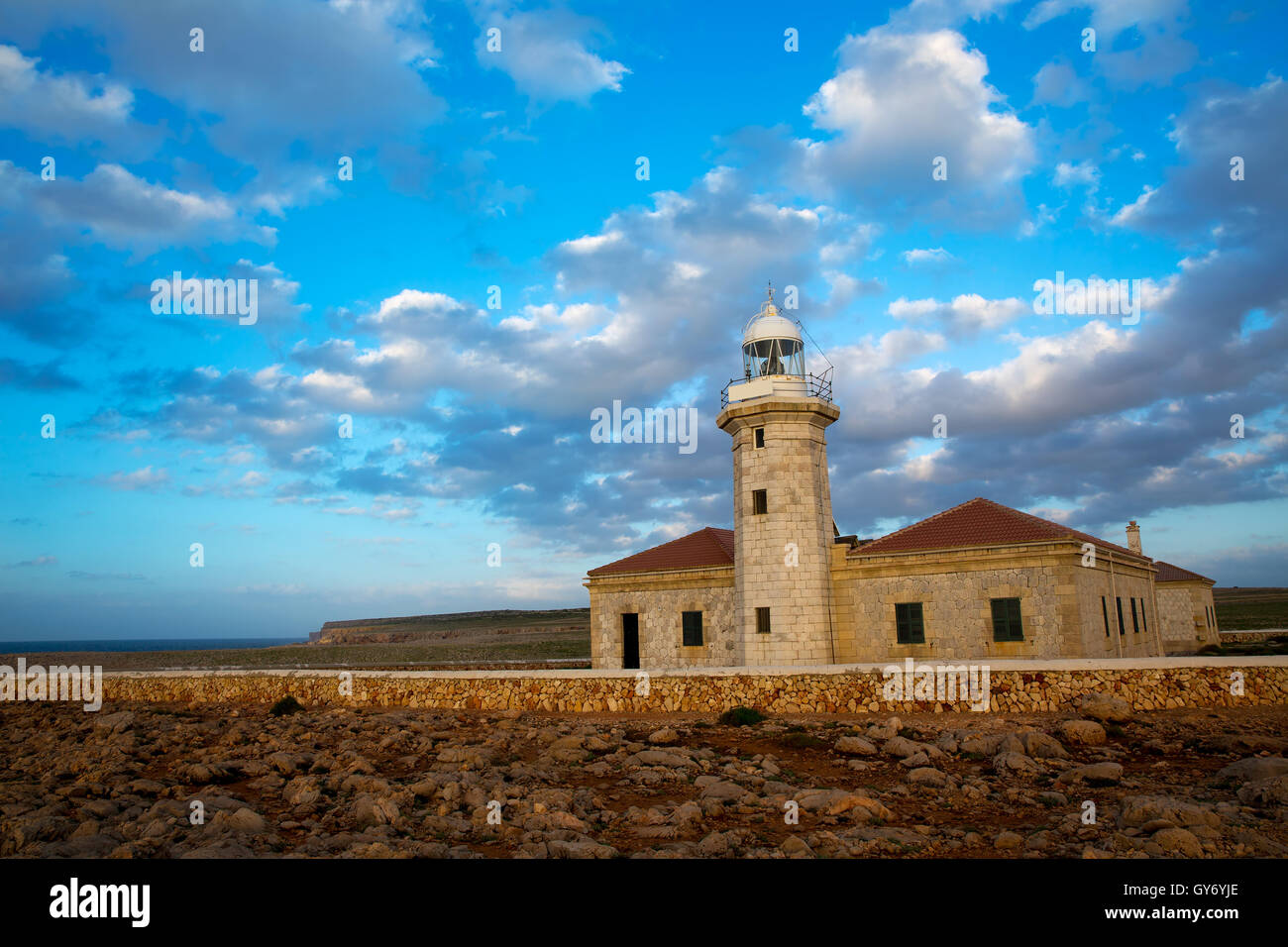 Menorca Punta Nati Faro lighthouse Balearic Islands Stock Photo - Alamy