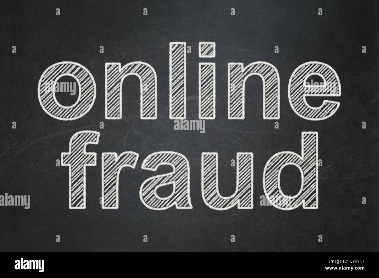 Safety concept: Online Fraud on chalkboard background Stock Photo - Alamy
