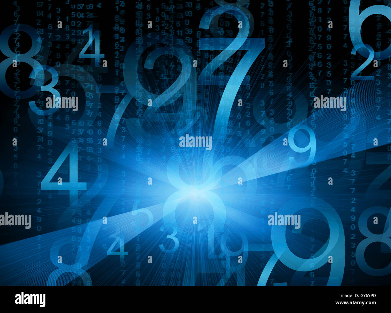 Glowing digital code on a dark background Stock Photo - Alamy