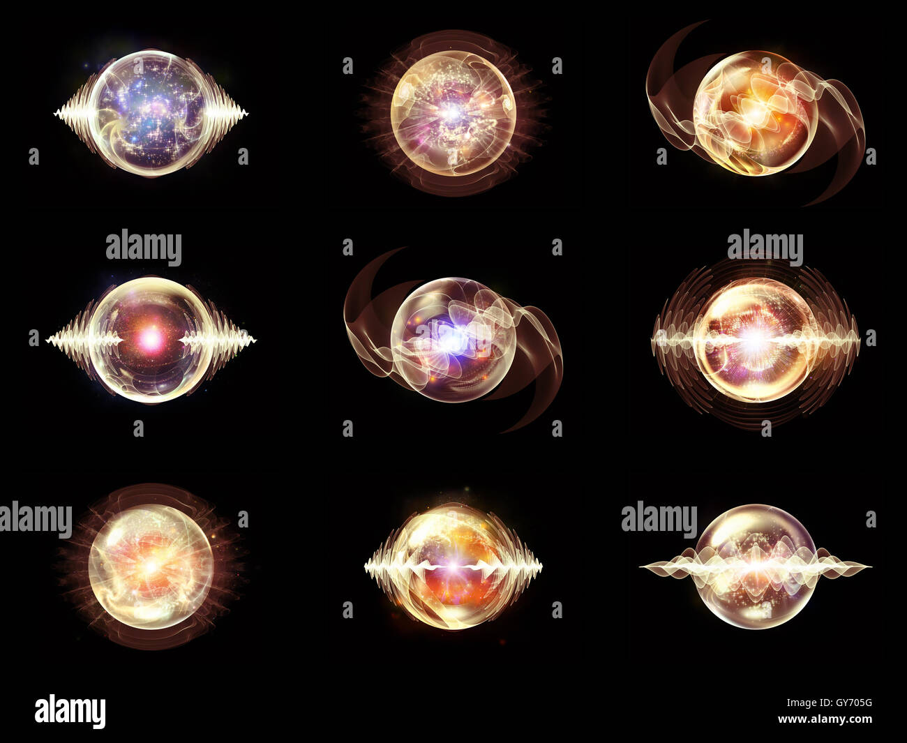 Glow of Wave Particle Stock Photo - Alamy