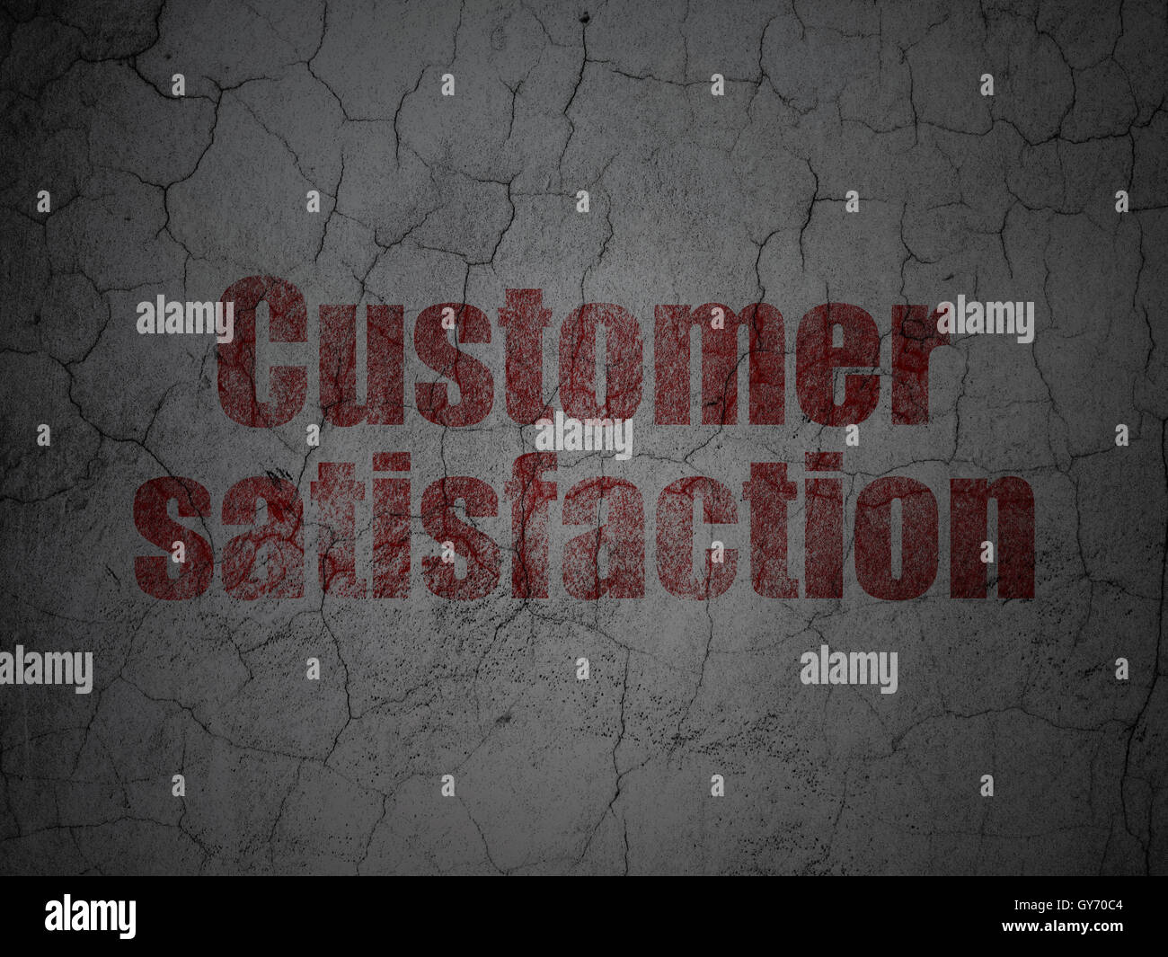 Marketing concept: Customer Satisfaction on grunge wall background ...