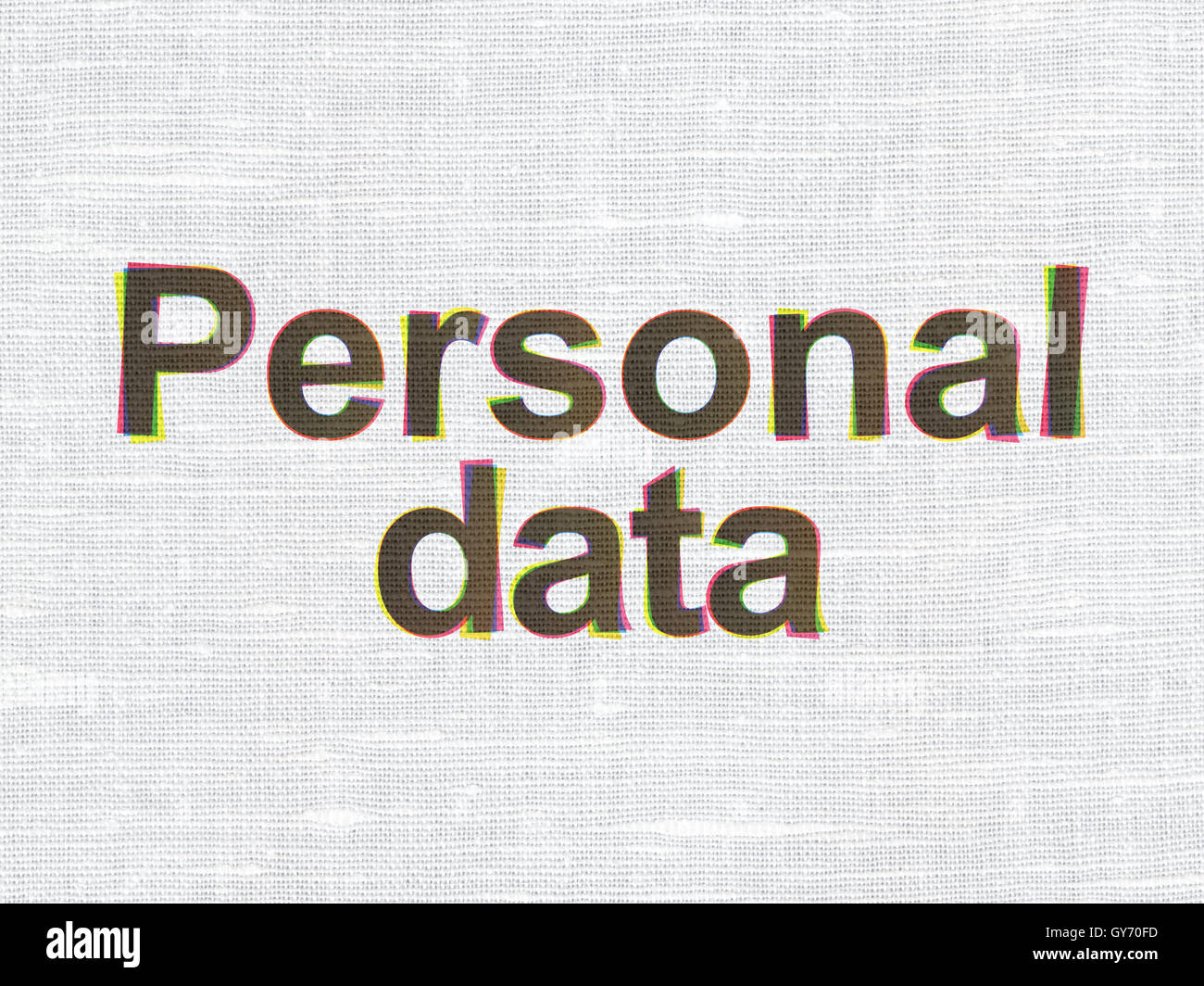 Information concept: Personal Data on fabric texture background Stock ...