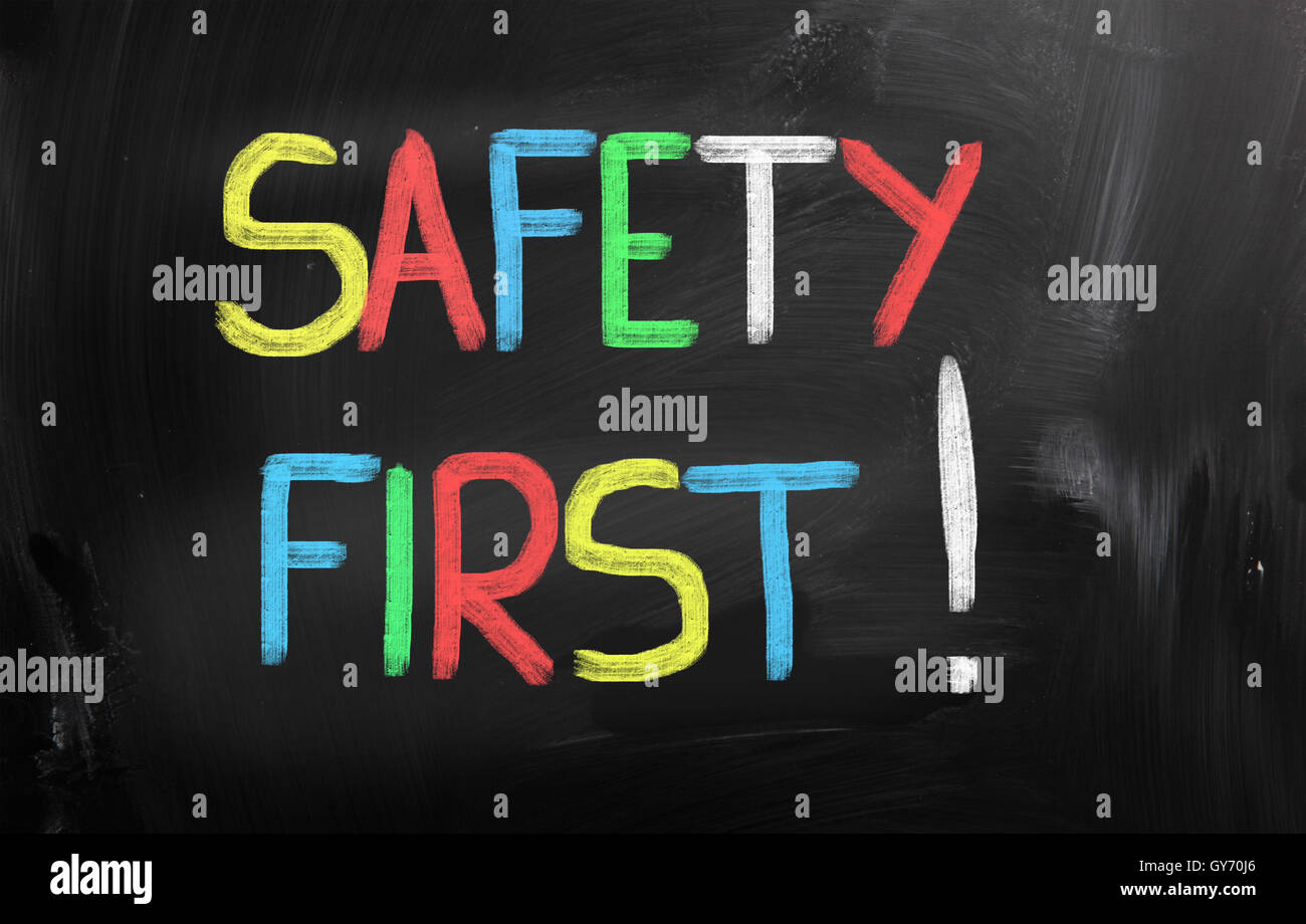 Safety First Concept Stock Photo - Alamy