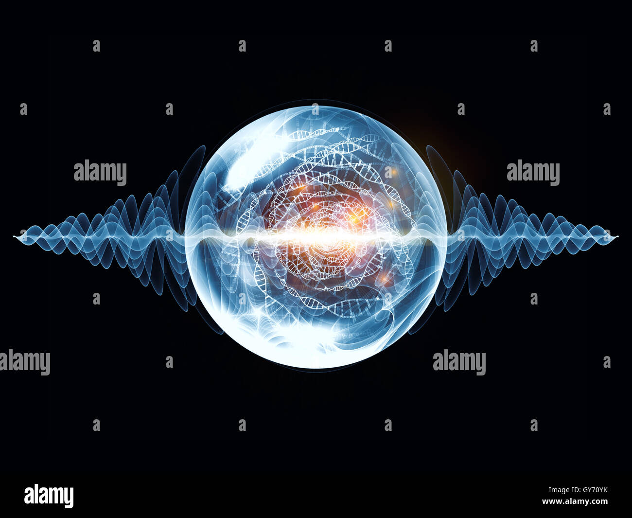 Cool Wave Particle Stock Photo - Alamy