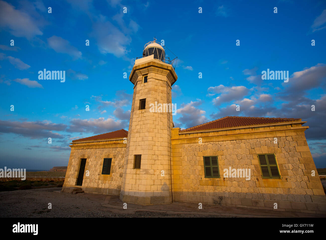 Menorca Punta Nati Faro lighthouse Balearic Islands Stock Photo - Alamy