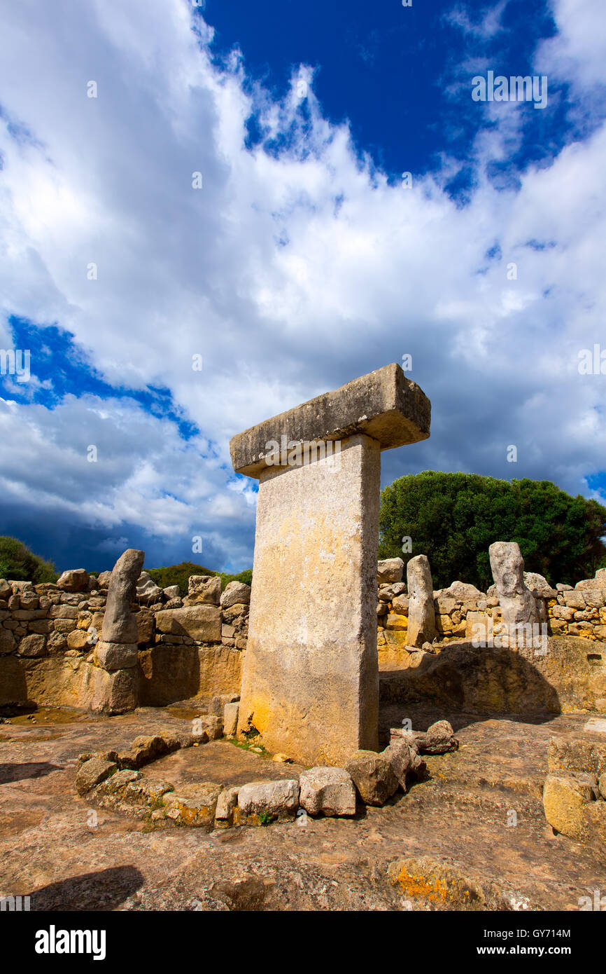 Menorca Taules Torralba de en Salort Salord prehistoric Stock Photo - Alamy