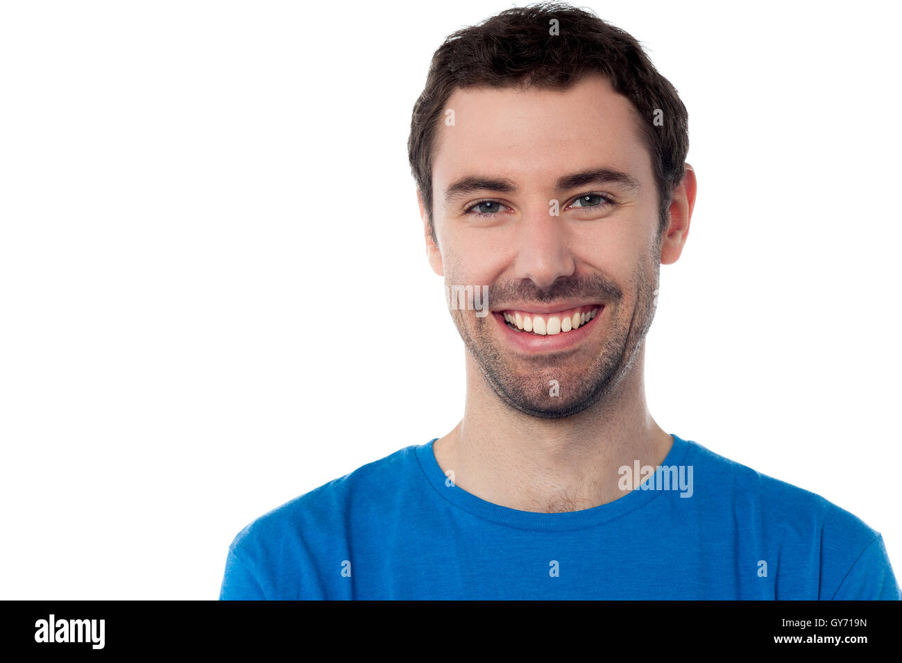 Smiling handsome guy isolated over white Stock Photo - Alamy
