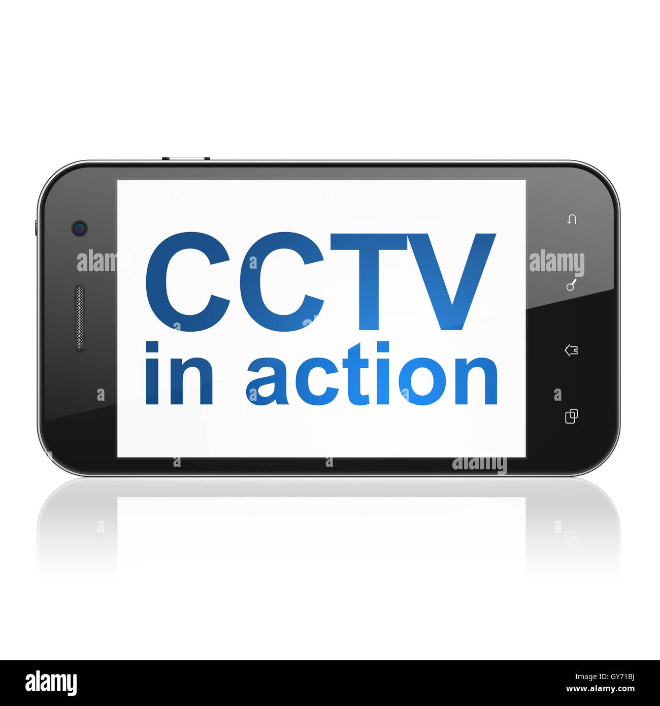 Security concept: CCTV In action on smartphone Stock Photo - Alamy