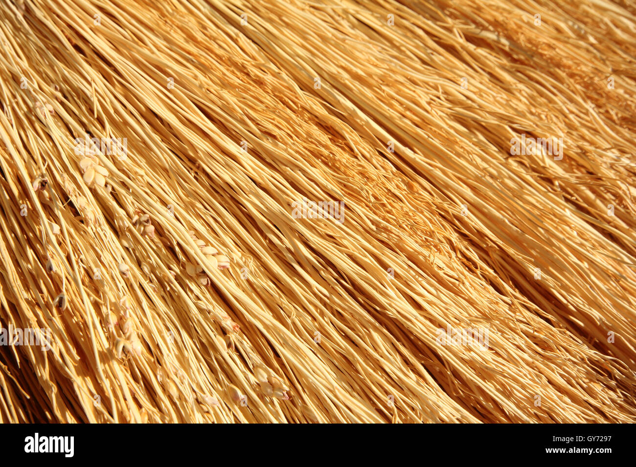 Straw broom texture Stock Photo - Alamy