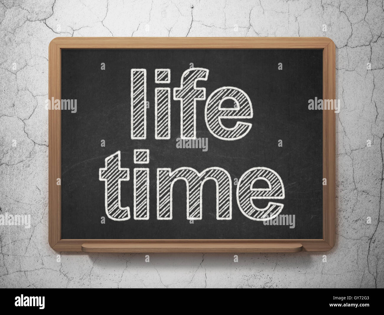 Time concept: Life Time on chalkboard background Stock Photo - Alamy
