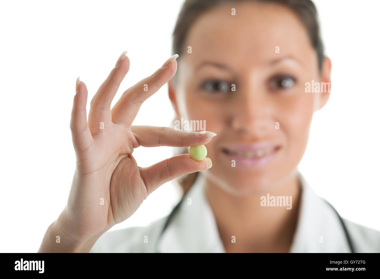 Friendly doctor giving out prescription Stock Photo - Alamy