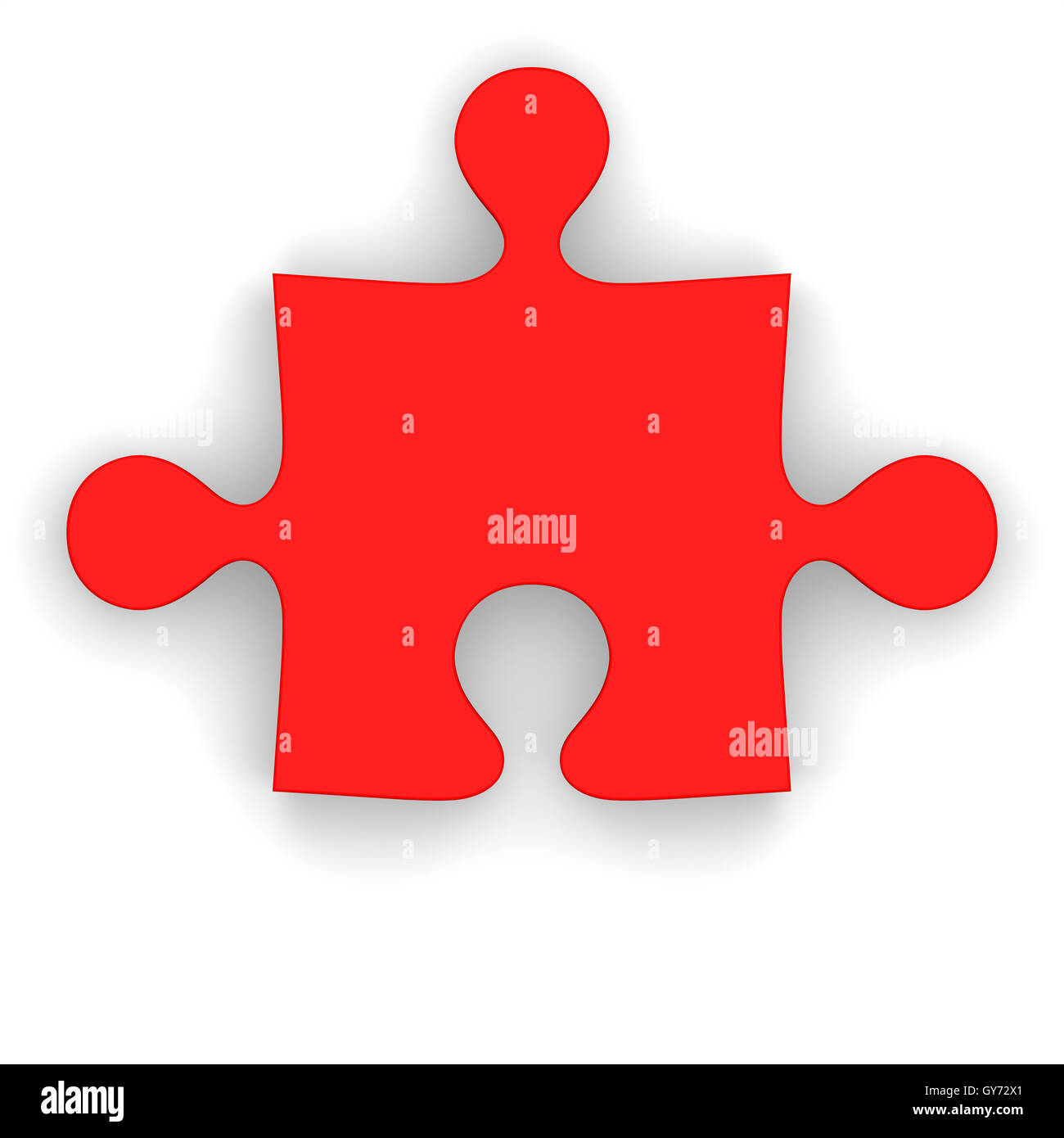 Red puzzle piece Stock Photo - Alamy