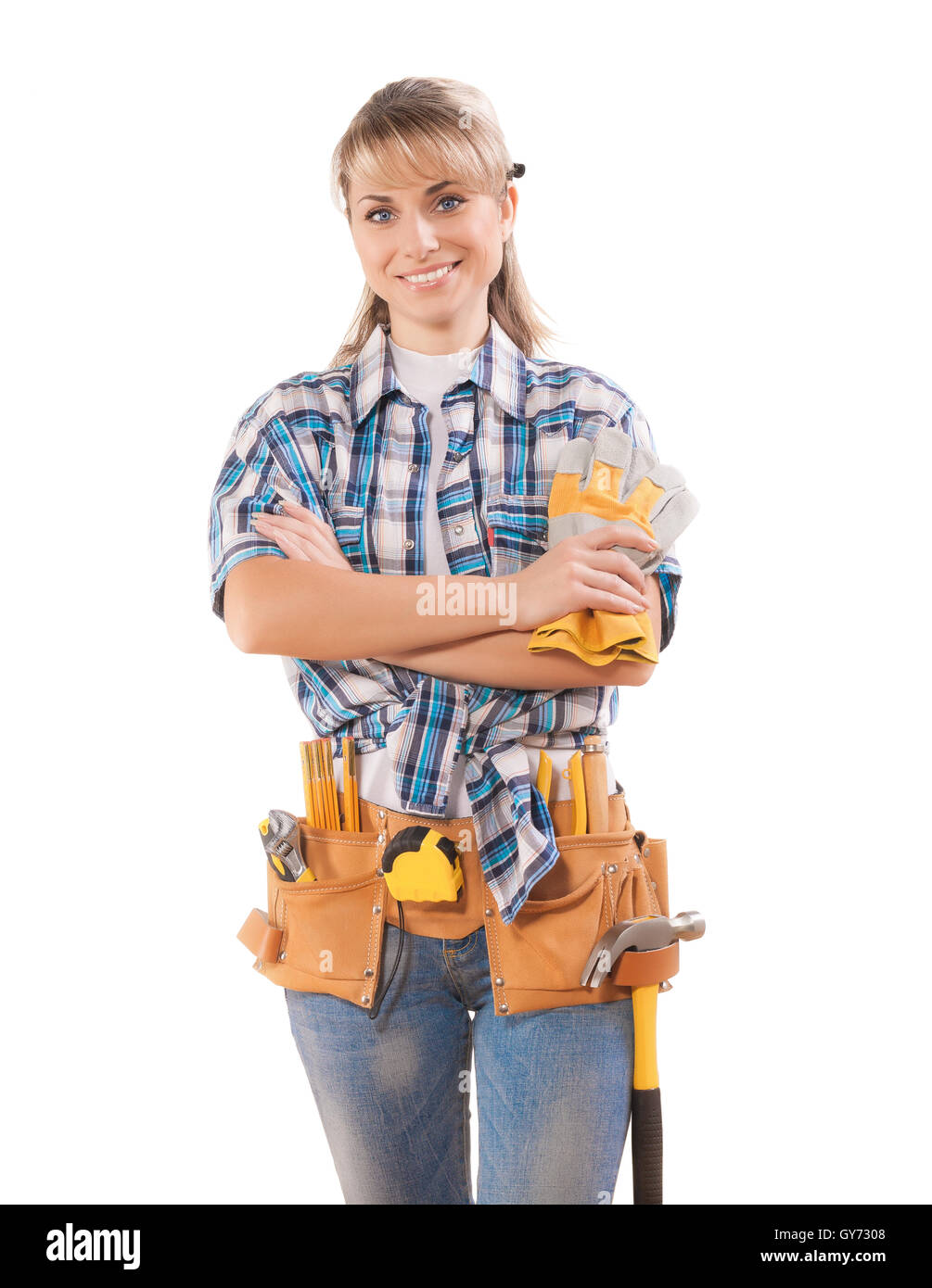 beautiful female worker Stock Photo - Alamy