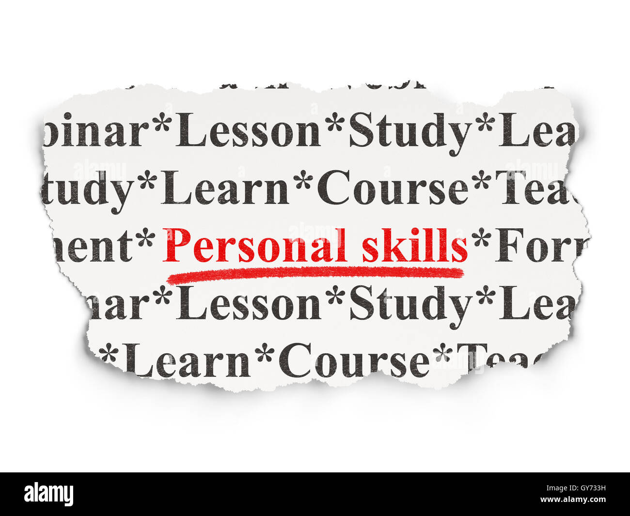 Education concept: Personal Skills on Paper background Stock Photo - Alamy