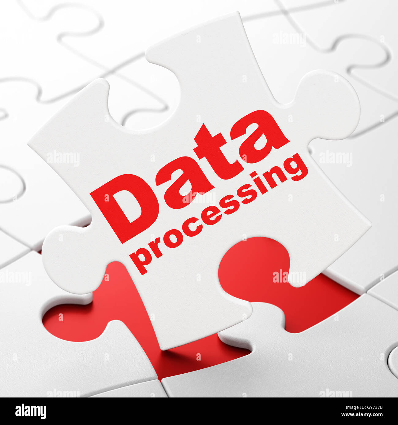 Information concept: Data Processing on puzzle background Stock Photo ...