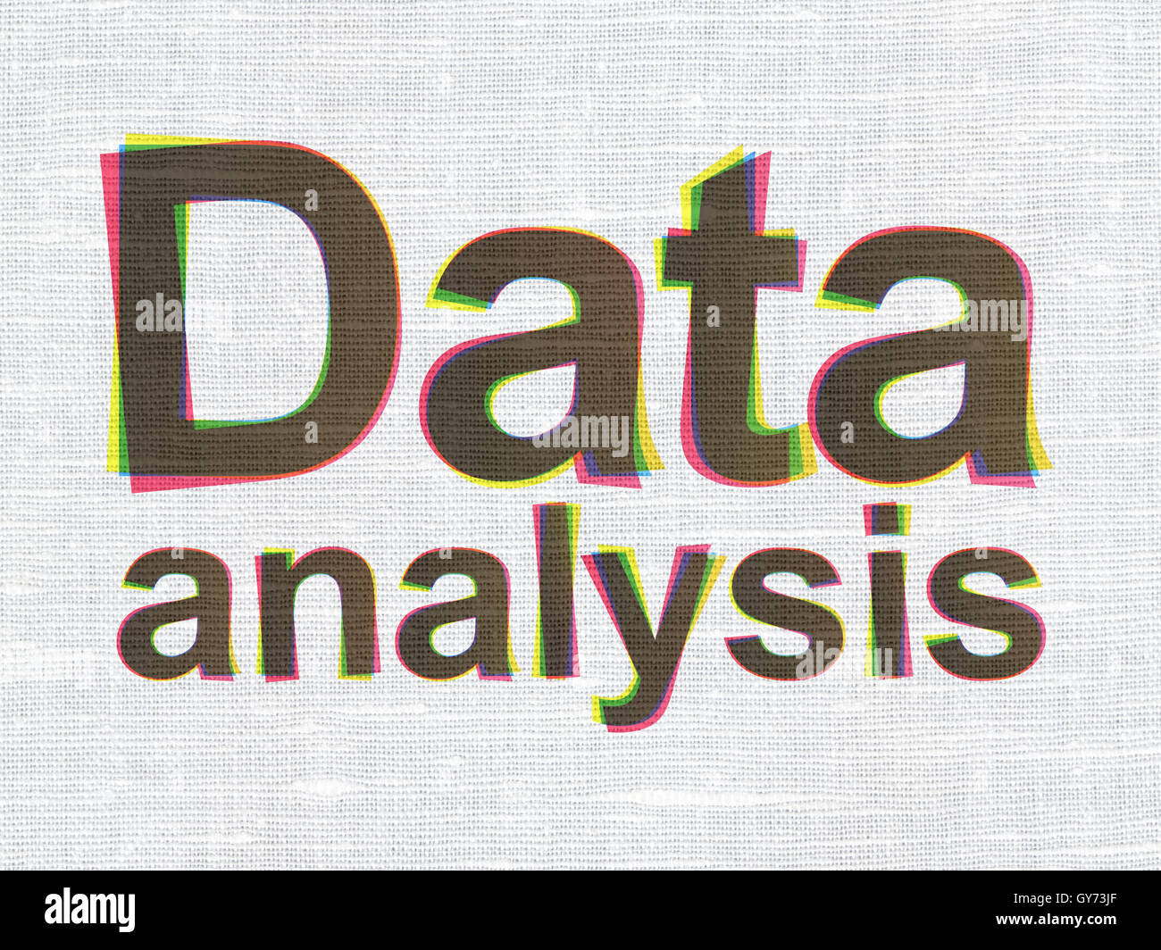 Information concept: Data Analysis on fabric texture background Stock ...