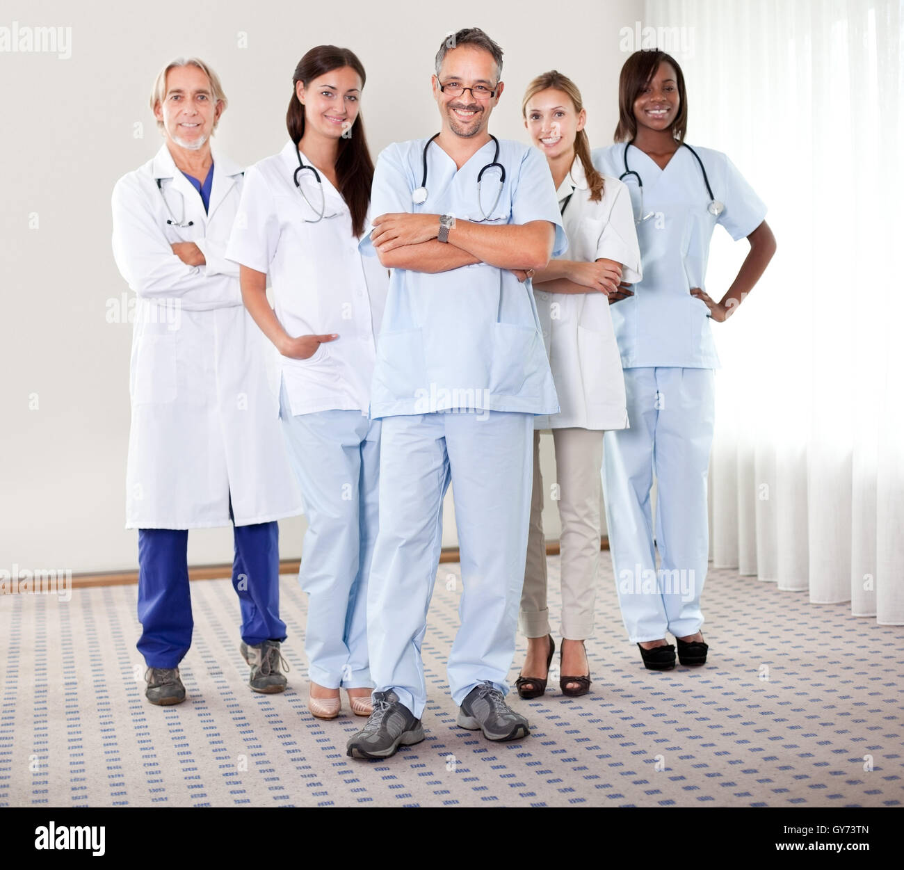 Portrait of a happy successful group of doctors Stock Photo - Alamy