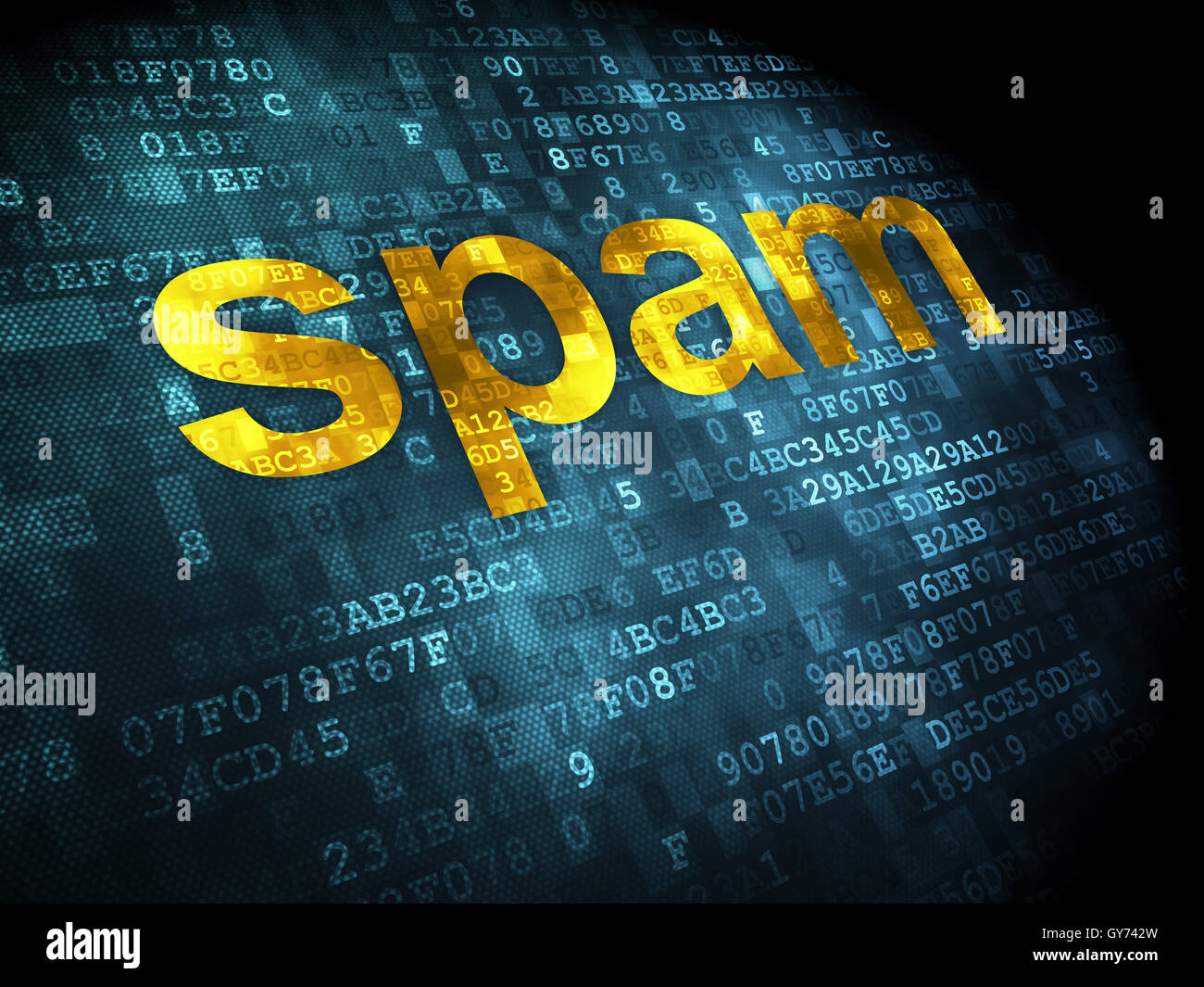 Protection concept: Spam on digital background Stock Photo - Alamy
