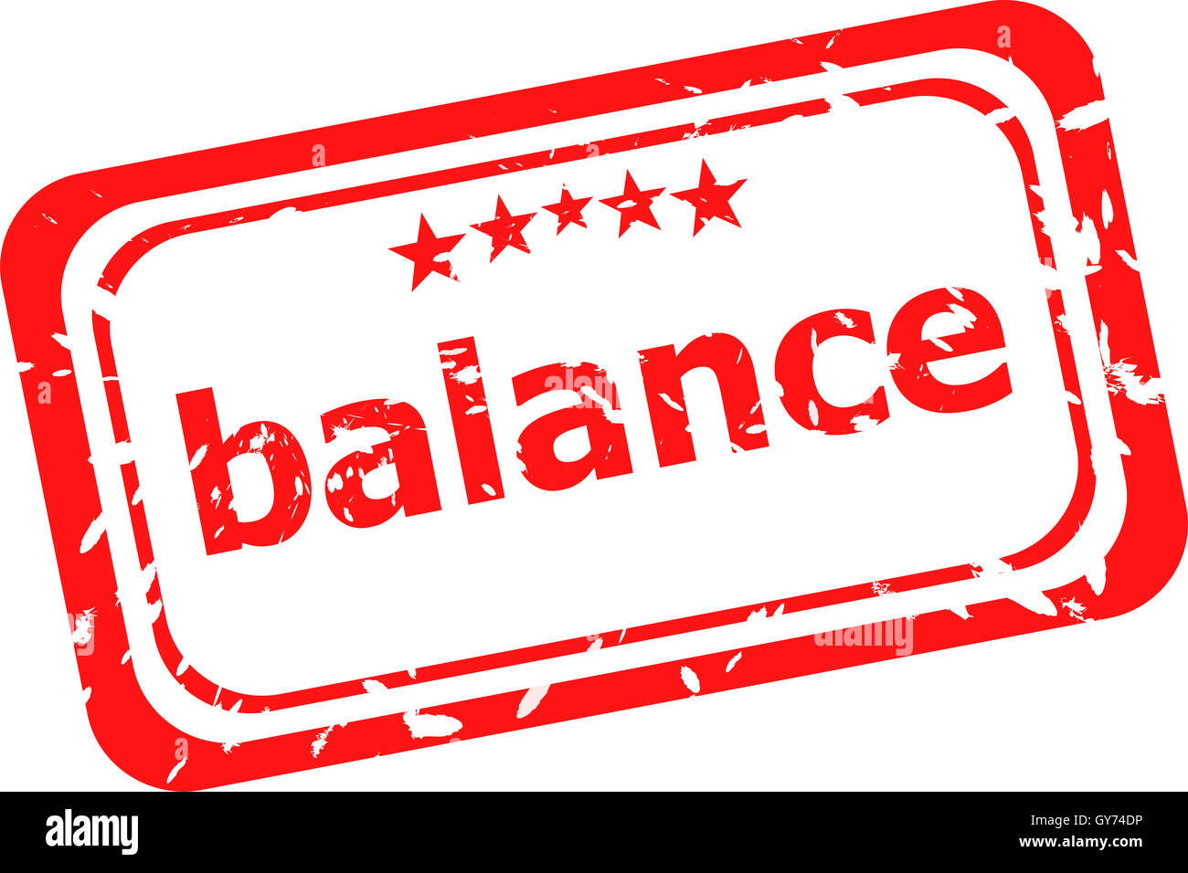 balance word on red rubber grunge stamp Stock Photo - Alamy