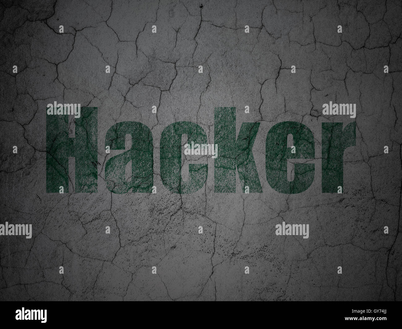 Privacy concept: Hacker on grunge wall background Stock Photo - Alamy