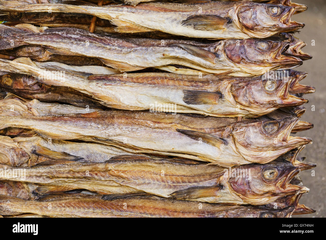 Pile of Dry salt fish Stock Photo - Alamy