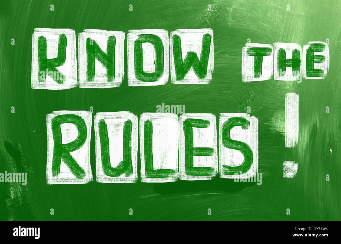 Know The Rules Concept Stock Photo - Alamy