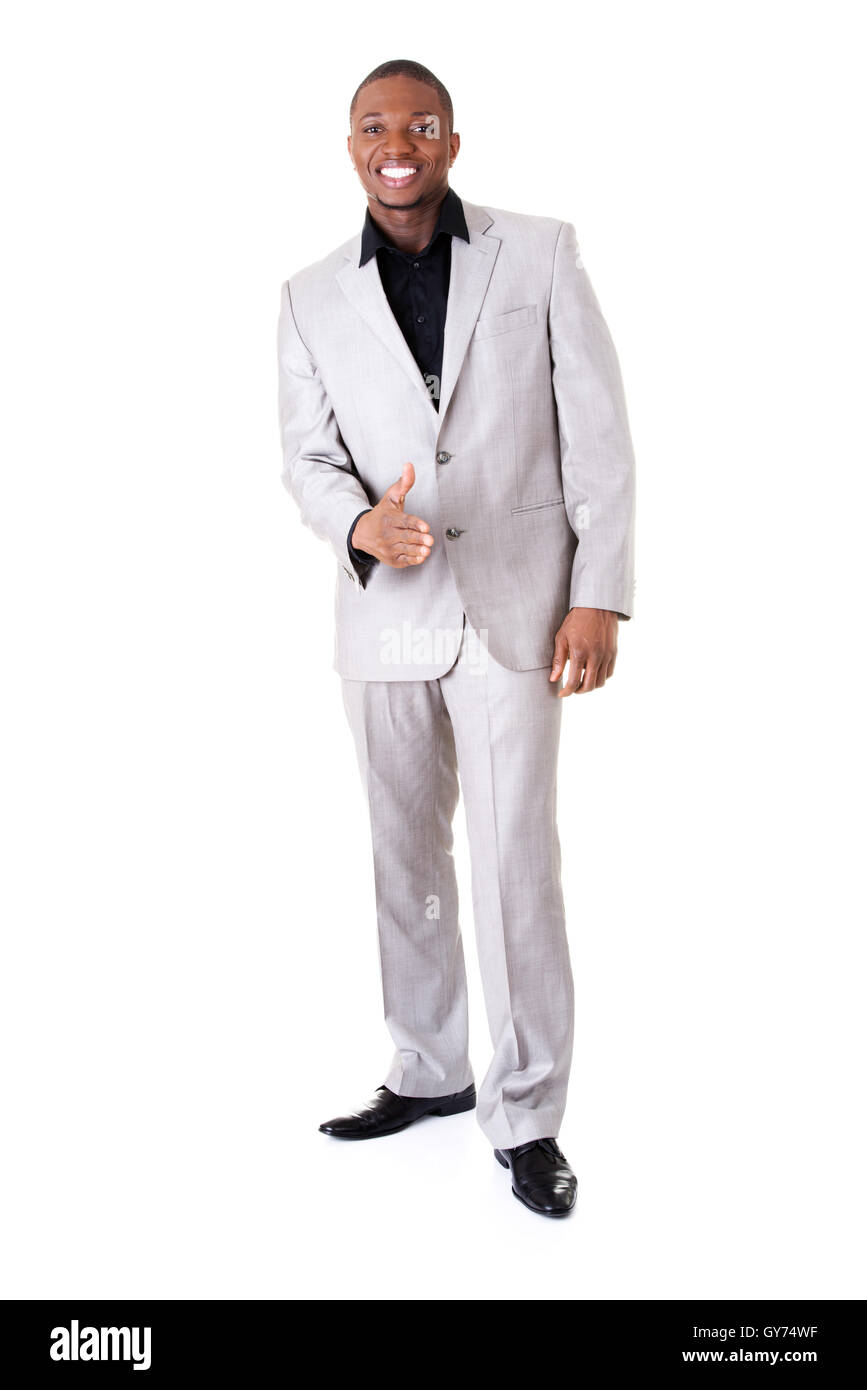 Handsome male businessman standing Stock Photo - Alamy