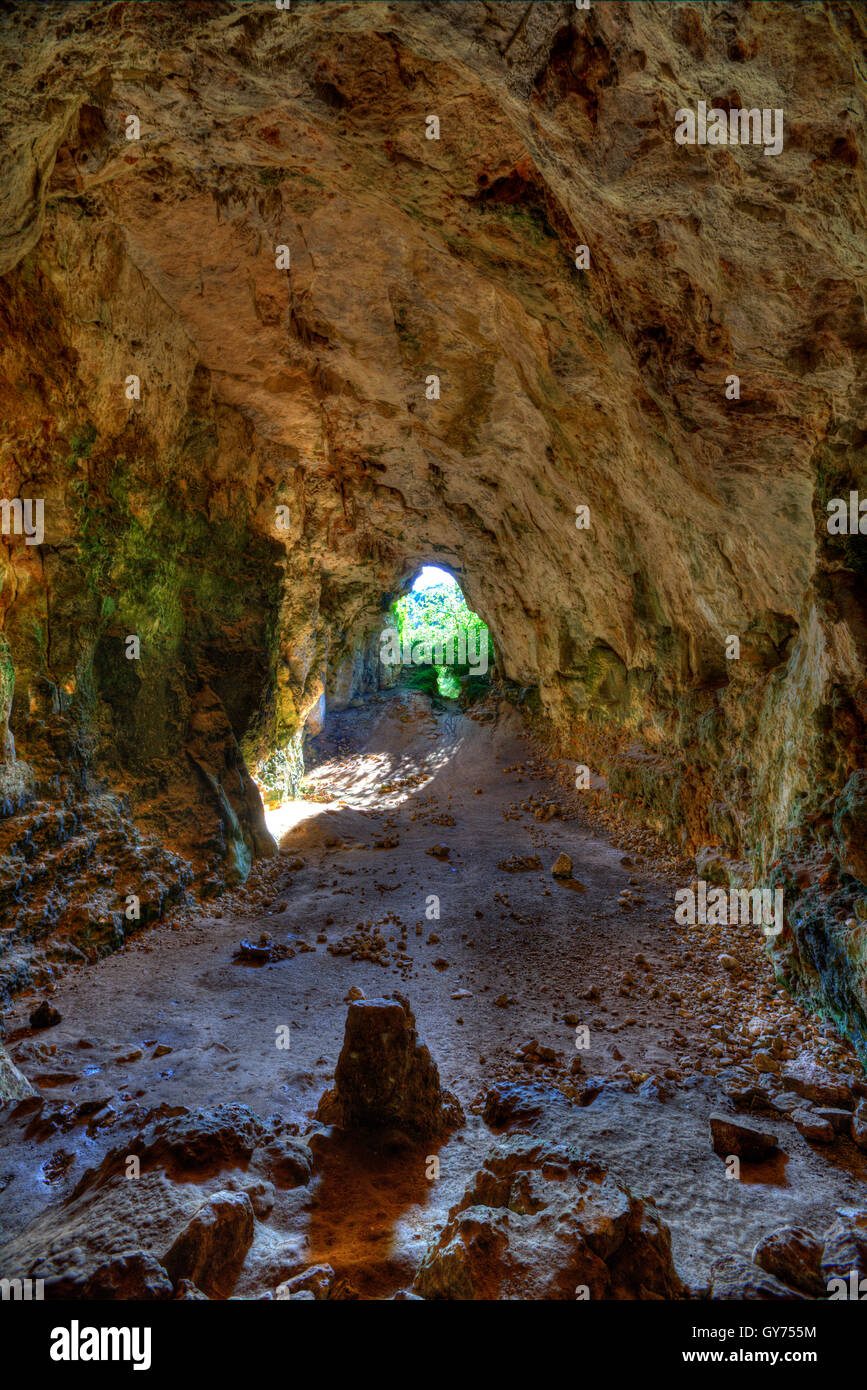 Menorca Cova dels Coloms Pigeons cave in es Mitjorn Stock Photo - Alamy