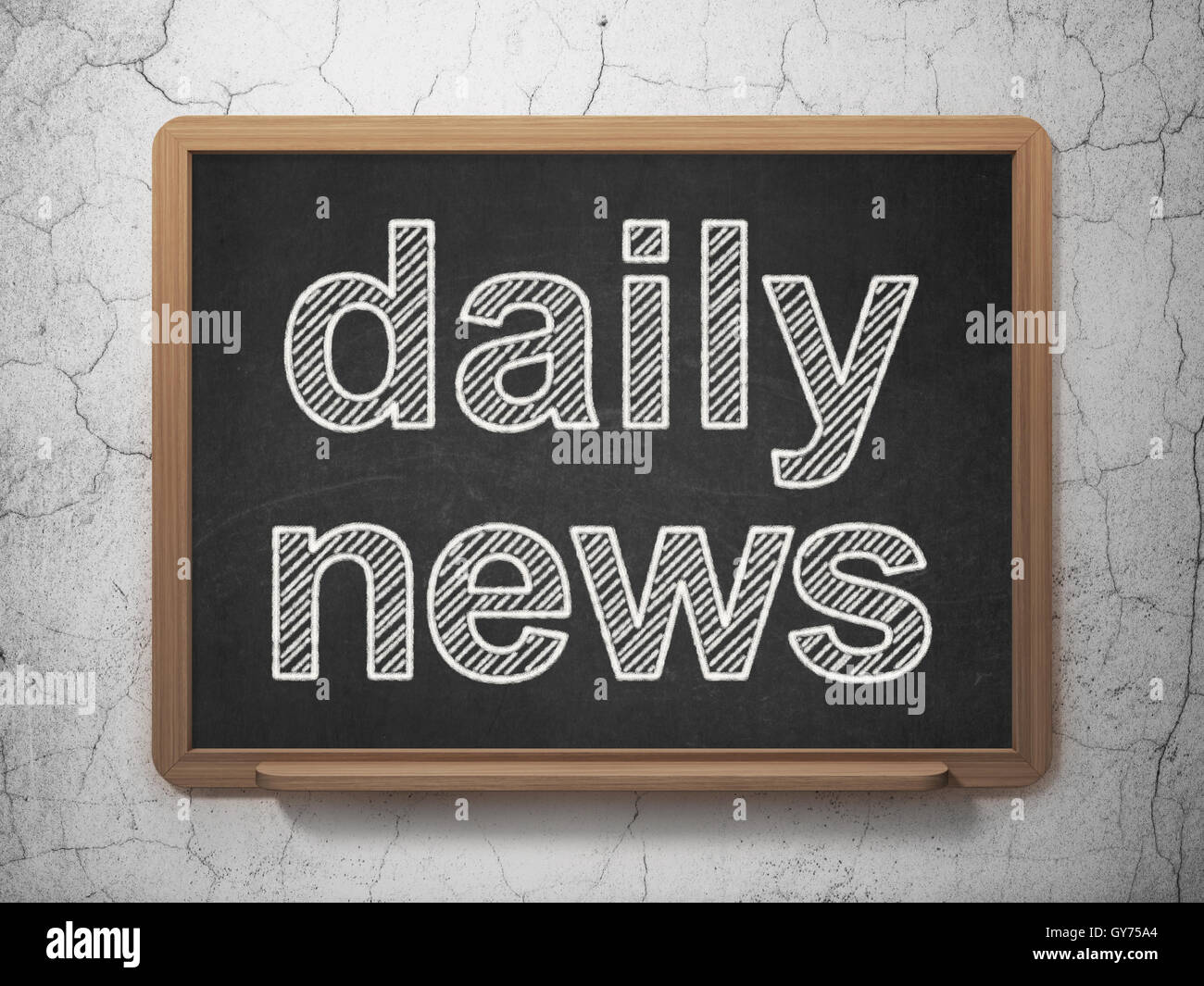News concept: Daily News on chalkboard background Stock Photo - Alamy