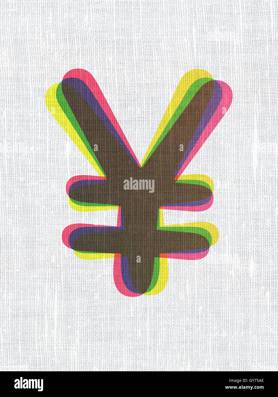 Currency concept: Yen on fabric texture background Stock Photo - Alamy