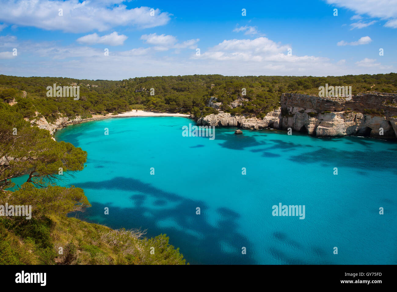 Cala Macarella Menorca turquoise Balearic Mediterranean Stock Photo - Alamy