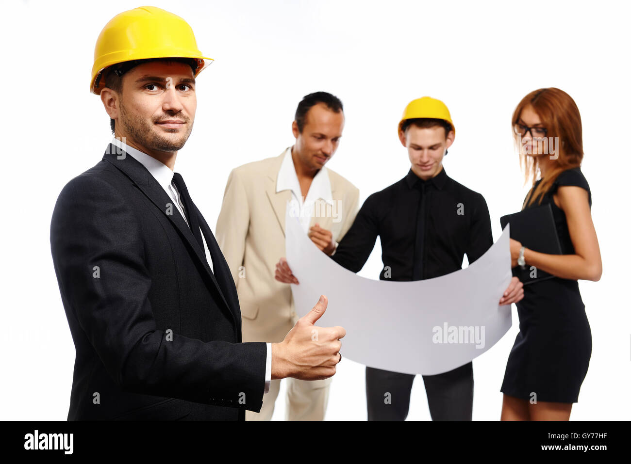 Group of people construction project hi-res stock photography and ...