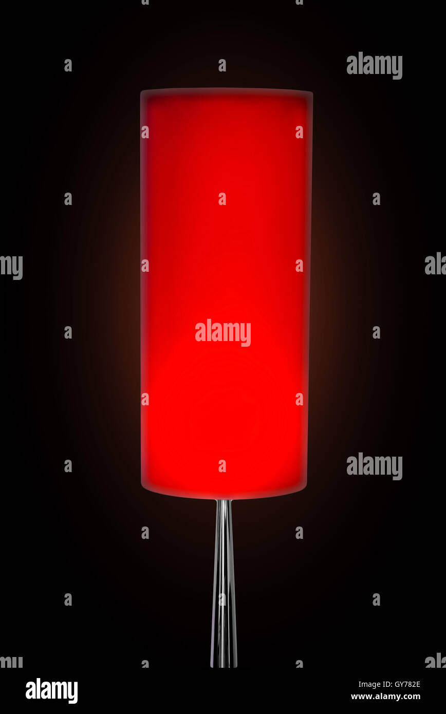 Isolated Modern Design Red Lamp on a white background Stock Photo - Alamy