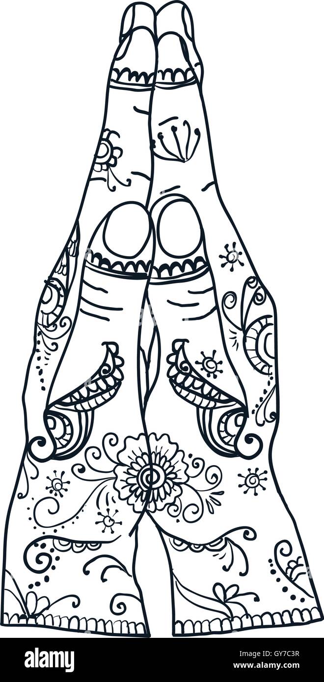 Element yoga mudra hands namaste Stock Vector Image & Art - Alamy