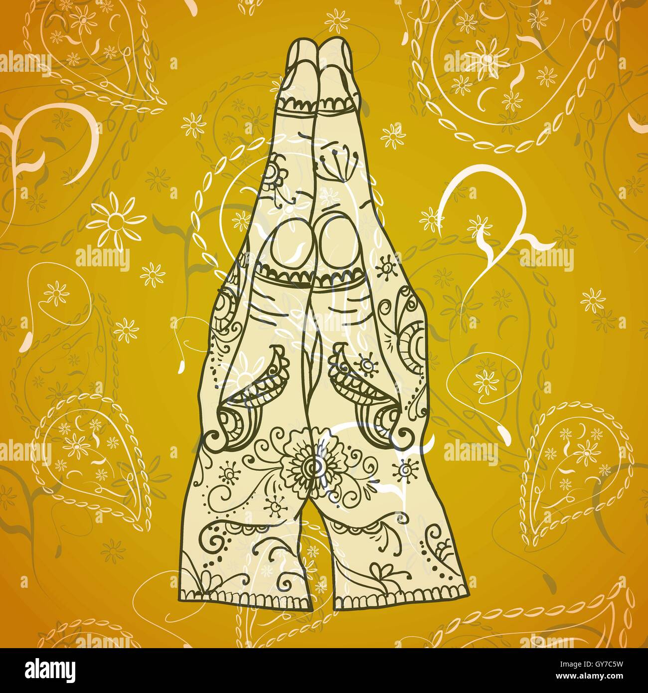 Element yoga mudra hands namaste Stock Vector Image & Art - Alamy