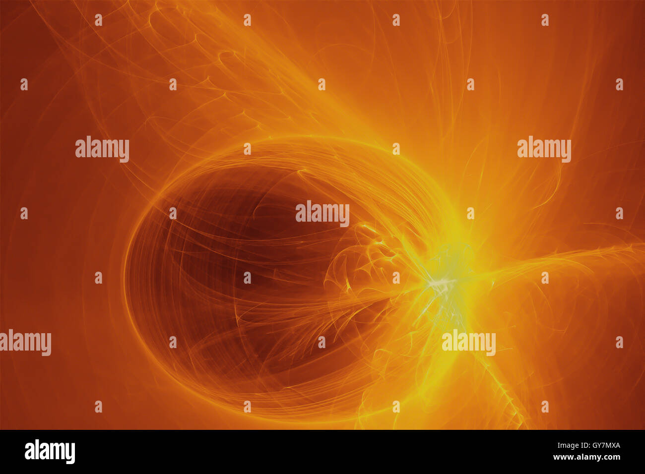 set 7 yellow glow energy wave. lighting effect abstract background ...