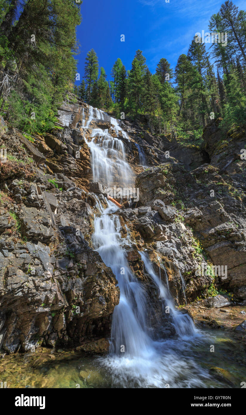 morrell falls in lolo national forest near seeley lake, montana Stock ...