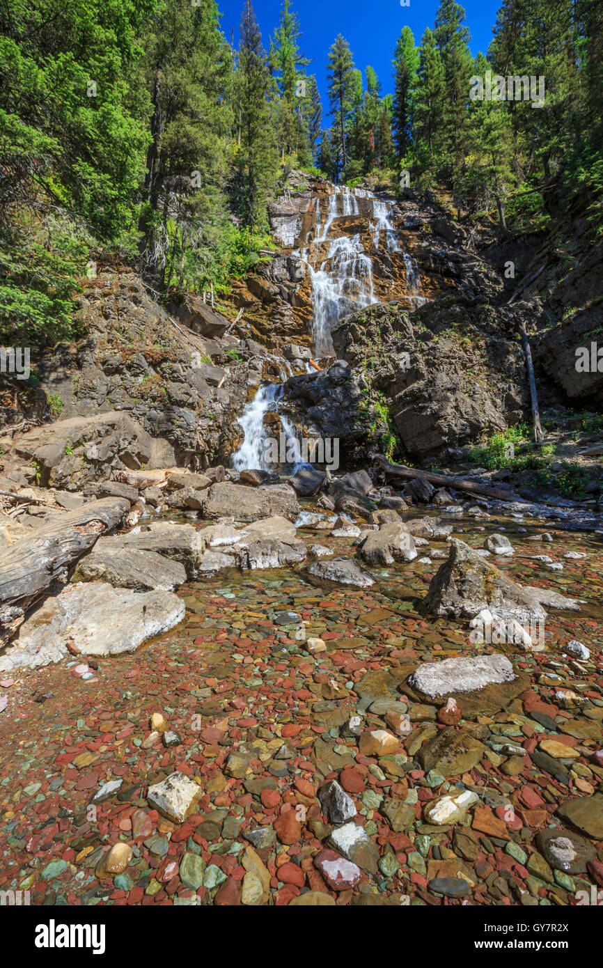 morrell falls in lolo national forest near seeley lake, montana Stock ...